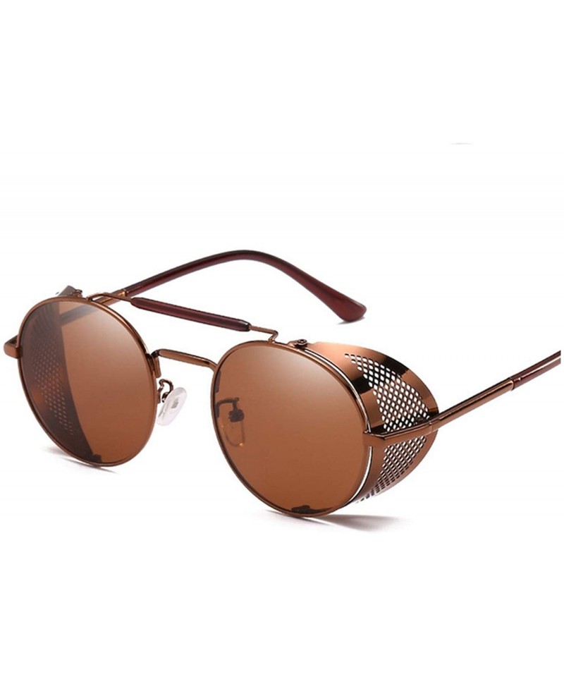 Retro Round Sunglasses Women Brand Designer Sun Glasses Alloy Mirror